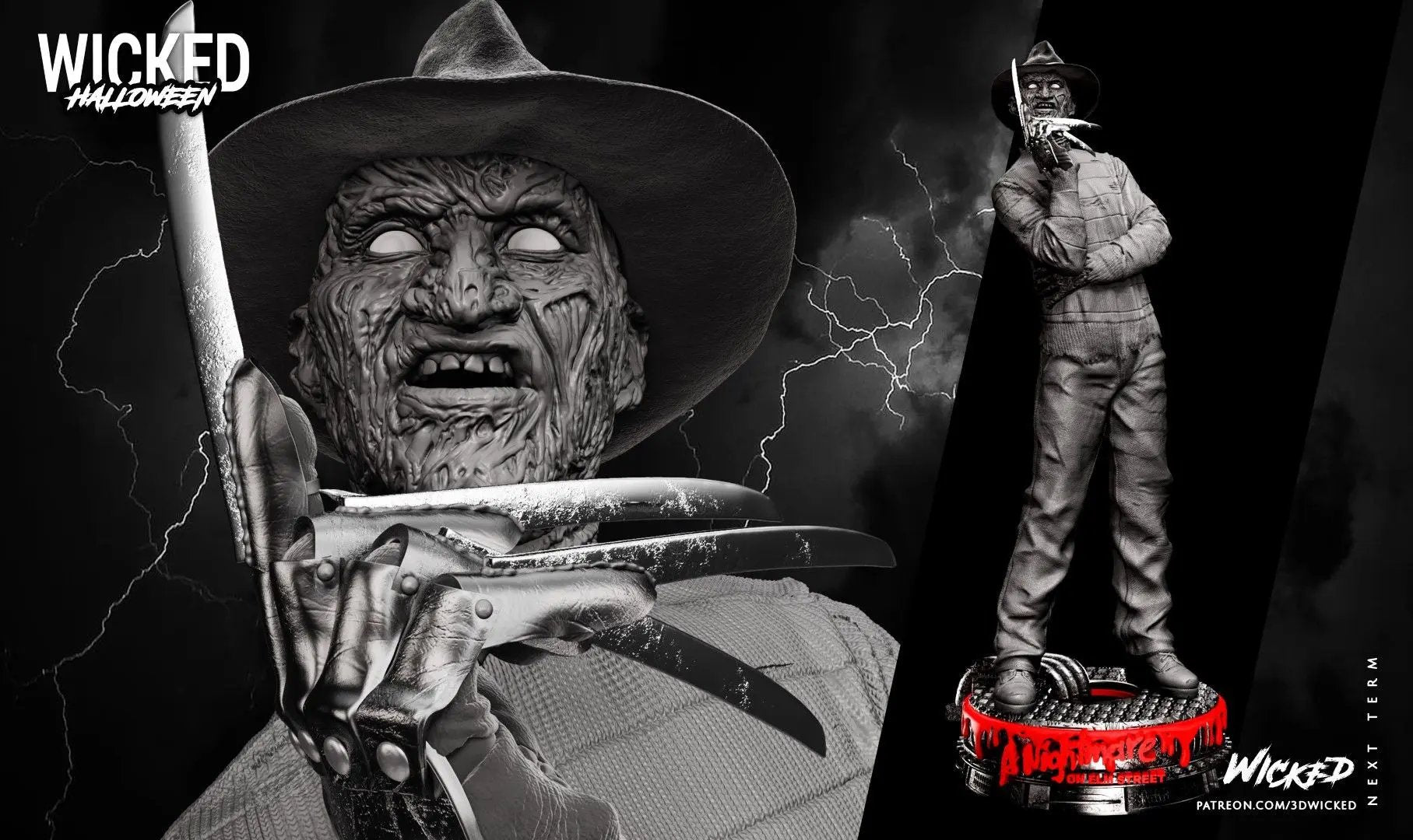 Freddy Krueger Figure by Wicked – 3DHeroFigure